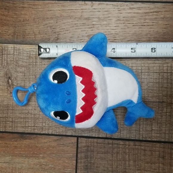 Toys | Baby Shark Blue Daddy Key Chain Plush Stuffed Toy Pink Fong ...